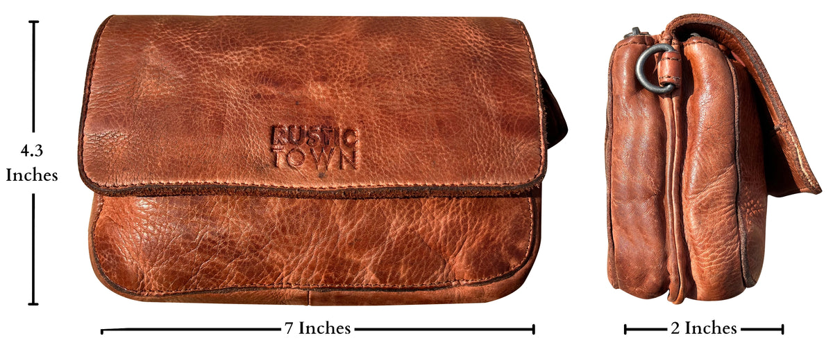 Leather Wallet Travel Purse Waist Bag for Women, Brown – Rustic Town