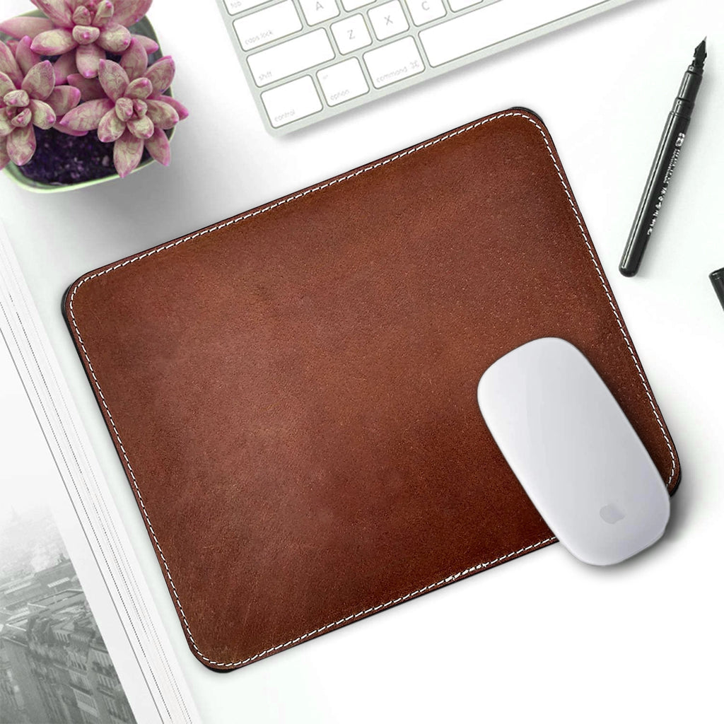 Full-Grain Leather Mouse Pad | Handmade Desk Pad