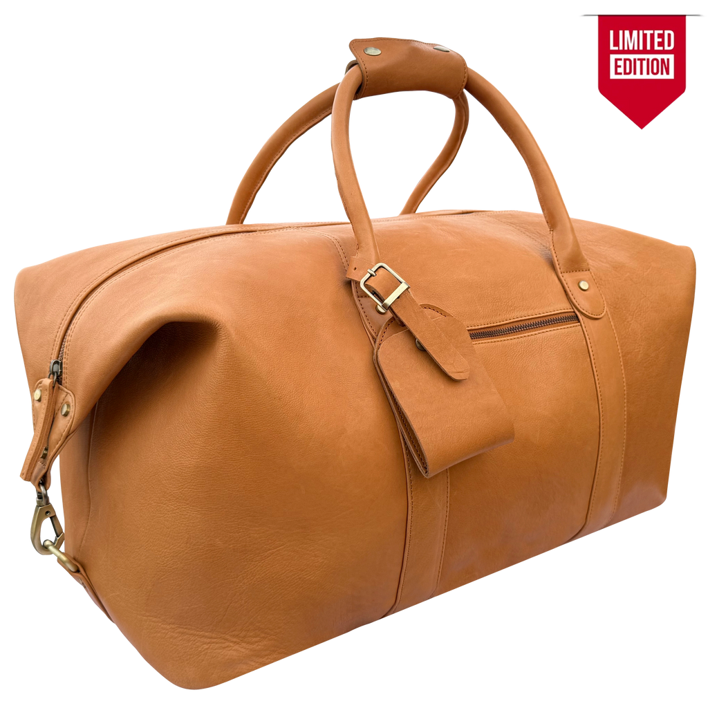Leather Carry-On Duffle Bag - TSA Approved Leather Travel Bag