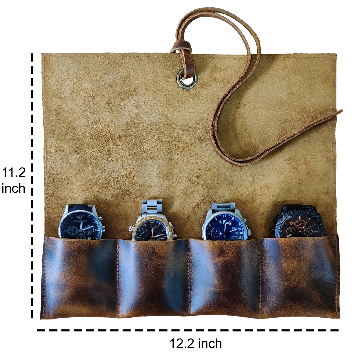 Leather Watch Roll - Multi-Purpose Travel Watch Case – Rustic Town